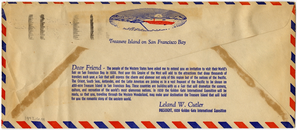 Objects | airmail flight cover: Golden Gate International Exposition ...