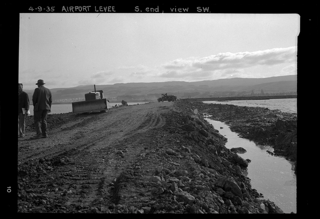 Objects | negative: San Francisco Airport, levee construction | SFO Museum