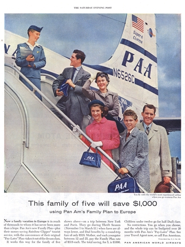 Objects | advertisement: Pan American World Airways, Saturday Evening ...