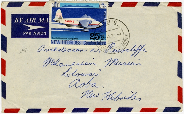 Images | airmail envelope: Qantas Airways | SFO Museum