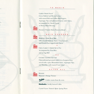 Objects | menu: United Airlines, First Class | SFO Museum