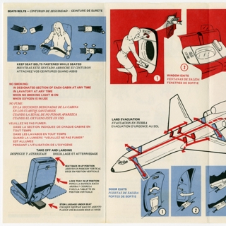 Objects | safety information card: Delta Air Lines, Boeing 727-200 ...