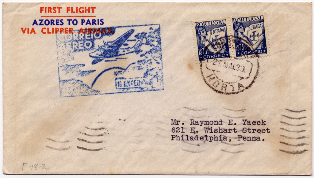 Objects | airmail flight cover: Pan American Airways, FAM-18, first ...