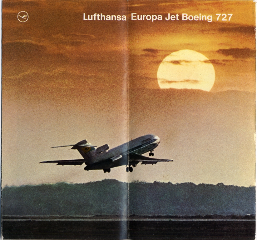 Objects | brochure: Lufthansa, Boeing 727 | SFO Museum