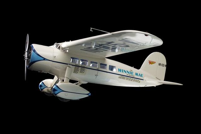 Objects | model airplane: Lockheed Model 5B Vega "Winnie Mae" | SFO Museum