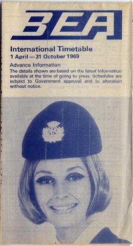 Objects | timetable: British European Airways (BEA), international ...
