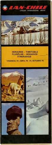 Objects | timetable: Lan-Chile | SFO Museum