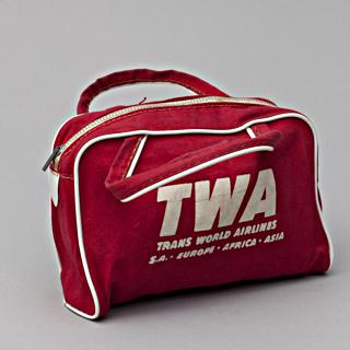 Objects | miniature airline bag: TWA (Trans World Airlines) | SFO Museum