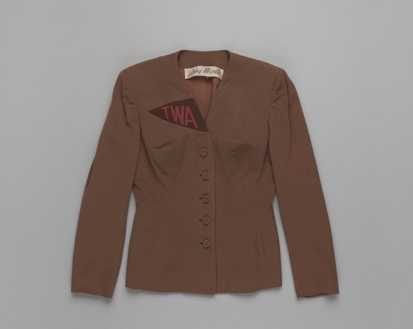 Objects | hostess jacket: TWA (Trans World Airlines), winter | SFO Museum