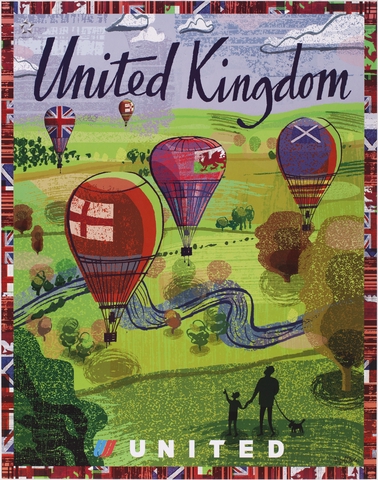 Objects | poster: United Airlines, United Kingdom | SFO Museum