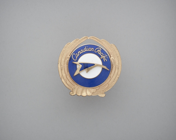 Objects | flight officer cap badge: Canadian Pacific Airlines | SFO Museum