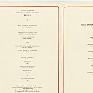 Objects | menu: Air France | SFO Museum