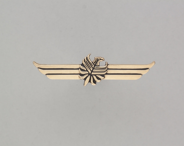 Objects | flight attendant wings: McClain Airlines | SFO Museum