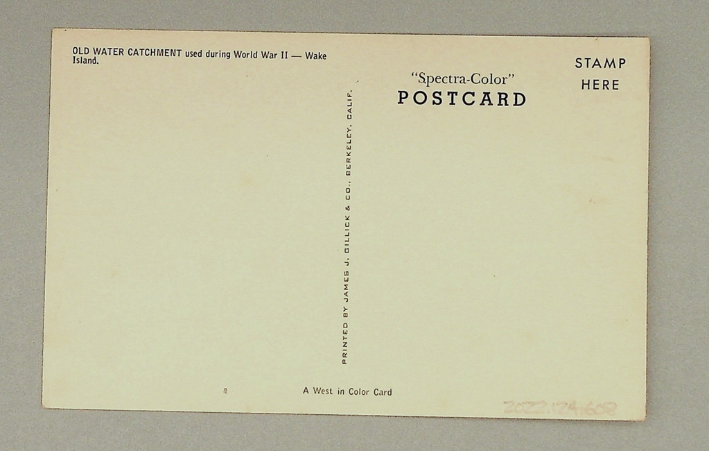 Objects | postcard: Wake Island, water catchment | SFO Museum