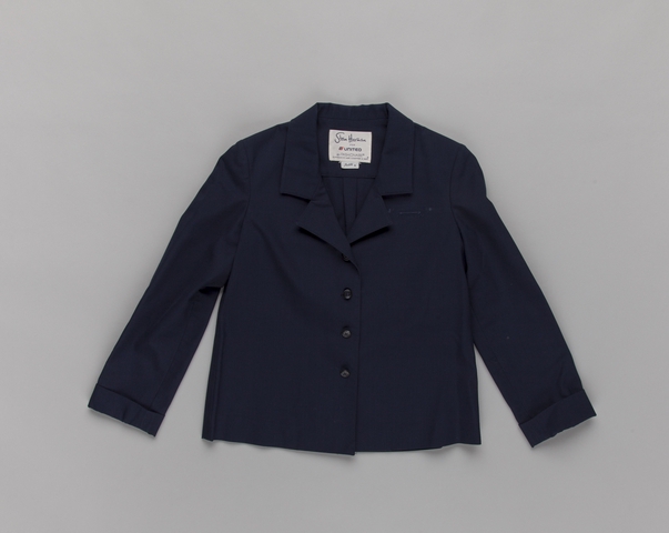Objects | flight attendant jacket: United Airlines | SFO Museum