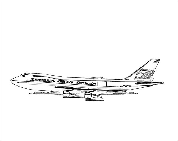 Boeing 747 Coloring Page Boeing 747 Coloring Page #493511